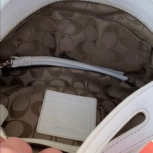 Coach | Bags | Coach Neutral White Leather Duffel Shoulder Bag | Poshmark